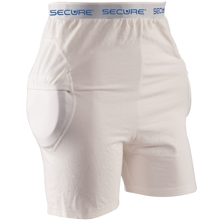 Adult Hip Protectors with sewn-in hip pads & removable tailbone pad