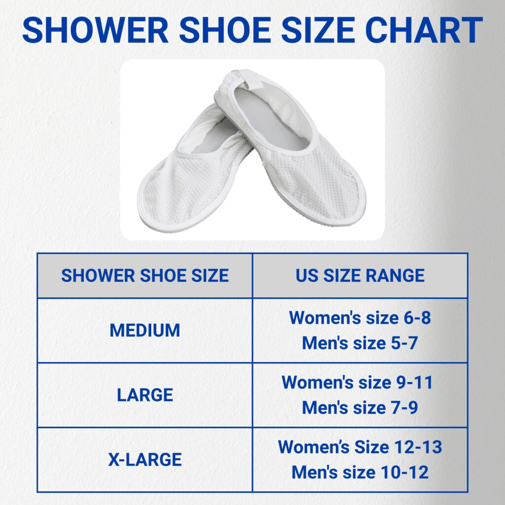 Secure Safety Solutions Non-Slip Shower Shoes for Fall Prevention