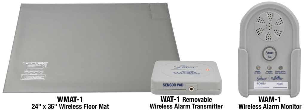 Wireless Patient Monitoring System - 24" x 36" Floor Mat Bed Exit Alarm ...