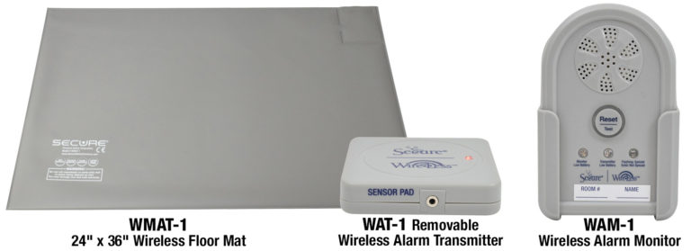 Wireless Patient Monitoring System - 24" x 36" Floor Mat Bed Exit Alarm ...